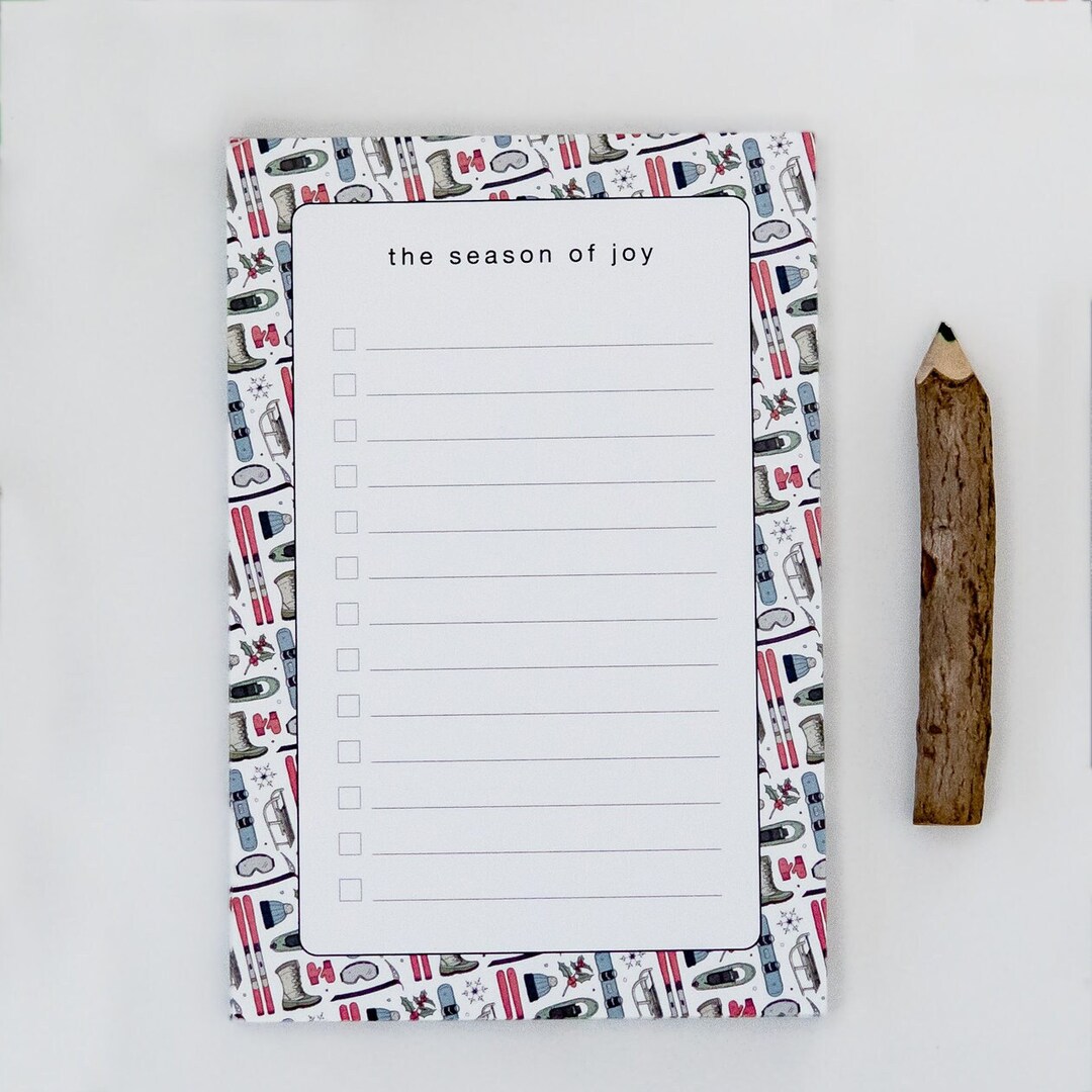 Season of Joy Notepad, Illustrated Stationery Hiking, Mountains, Notes ...