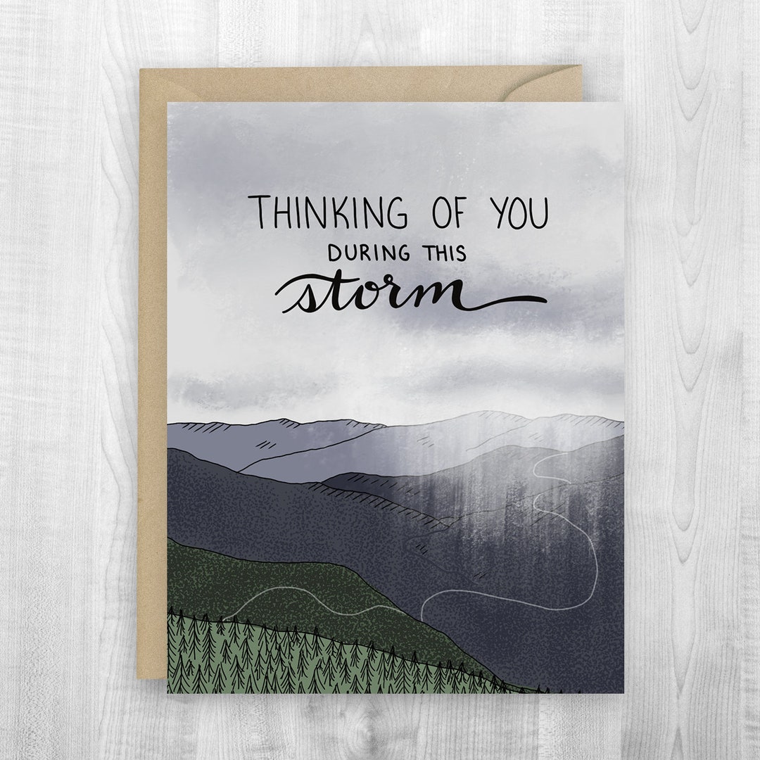 Thinking of You During This Storm Greeting Card, Friendship, Rainy ...