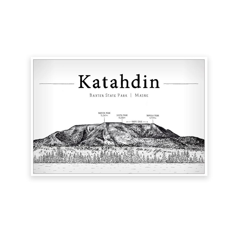 Mt. Katahdin Maine Poster Print - Etsy