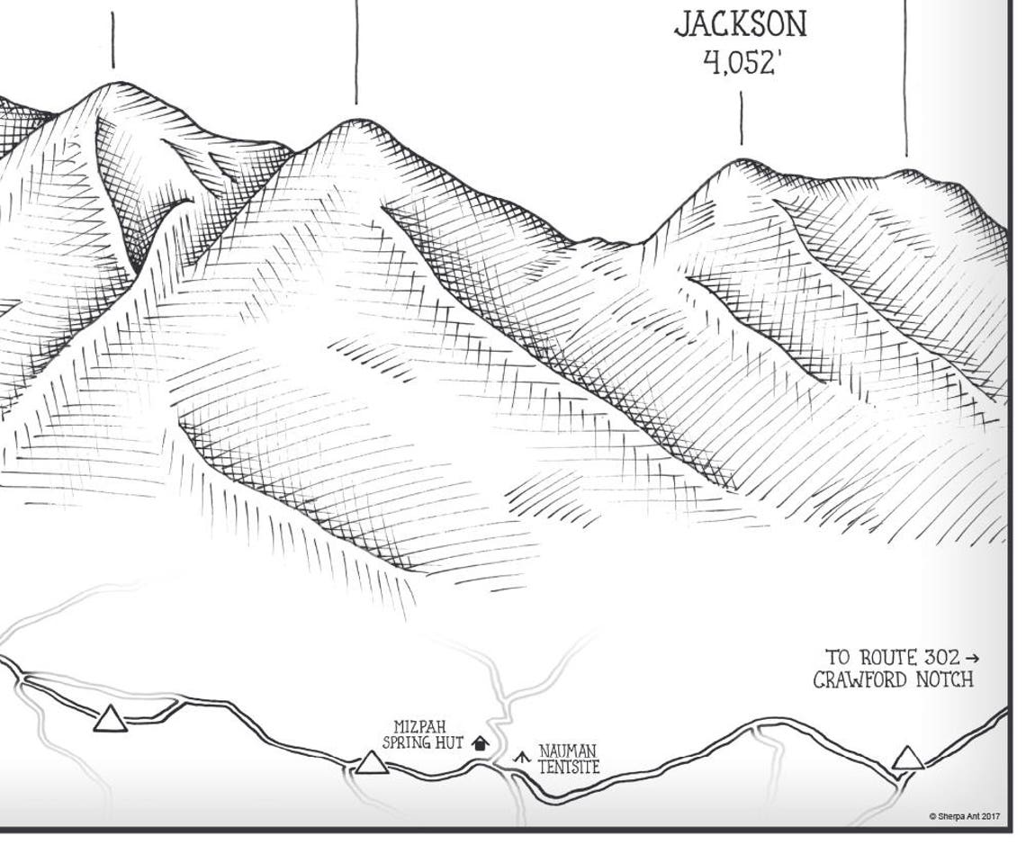 Presidential Traverse New Hampshire 4000 Footers Illustrated - Etsy