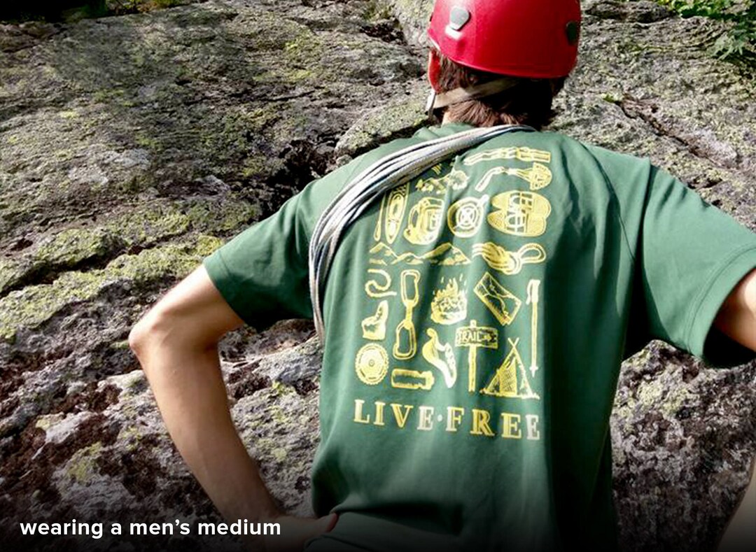 Men's Activewear Shirt – Live Free Outdoor Collage, USA Made - Etsy