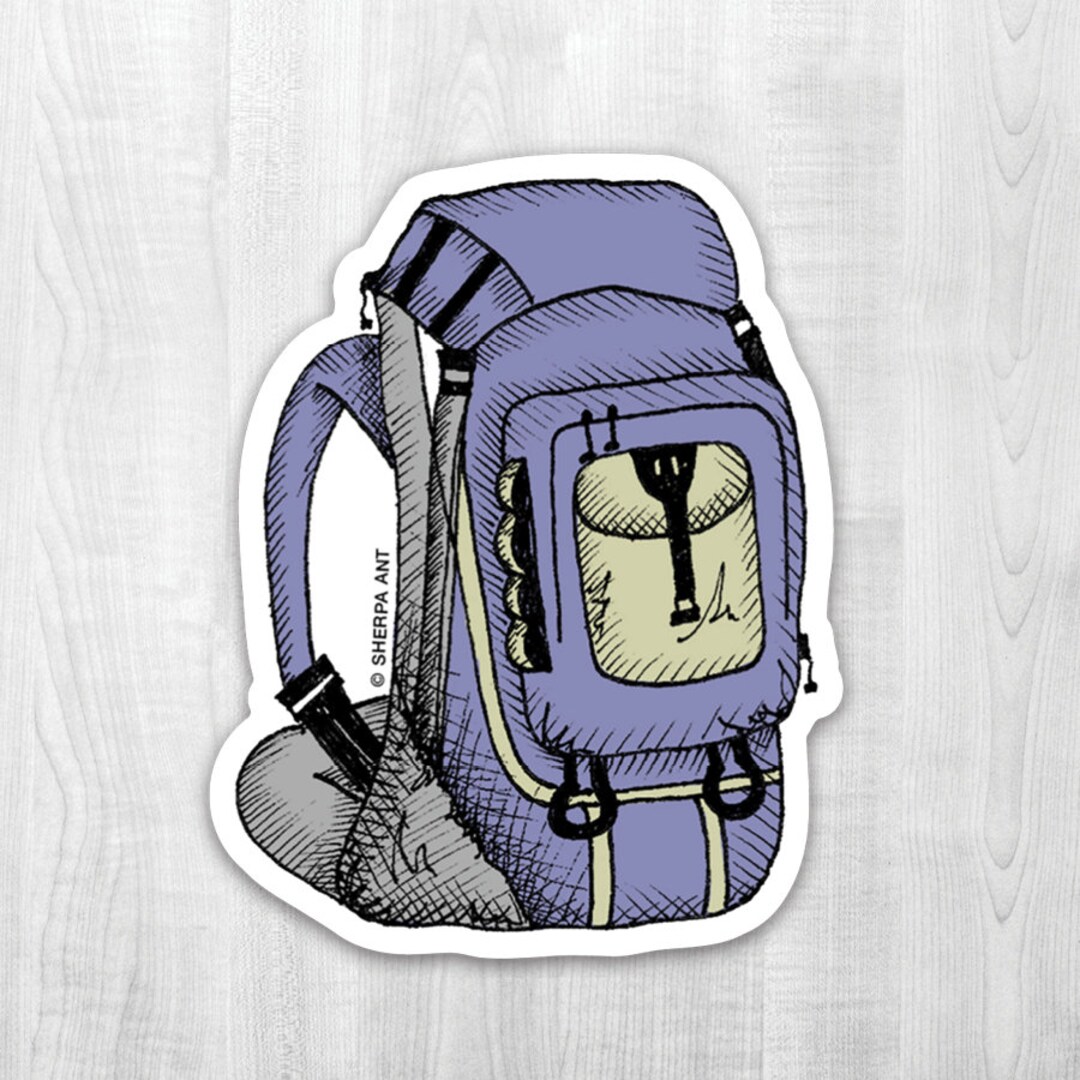 Backpack Sticker - Hiking, Water Bottle Sticker, Car Decal, Mountains ...