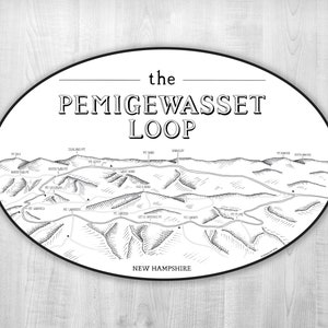 Pemi Loop Car Decal - New Hampshire 4000 Footers Hiking, Appalachian ...