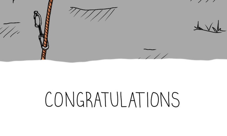 Congrats Climbing Greeting Card Rock Climbing Mountain - Etsy