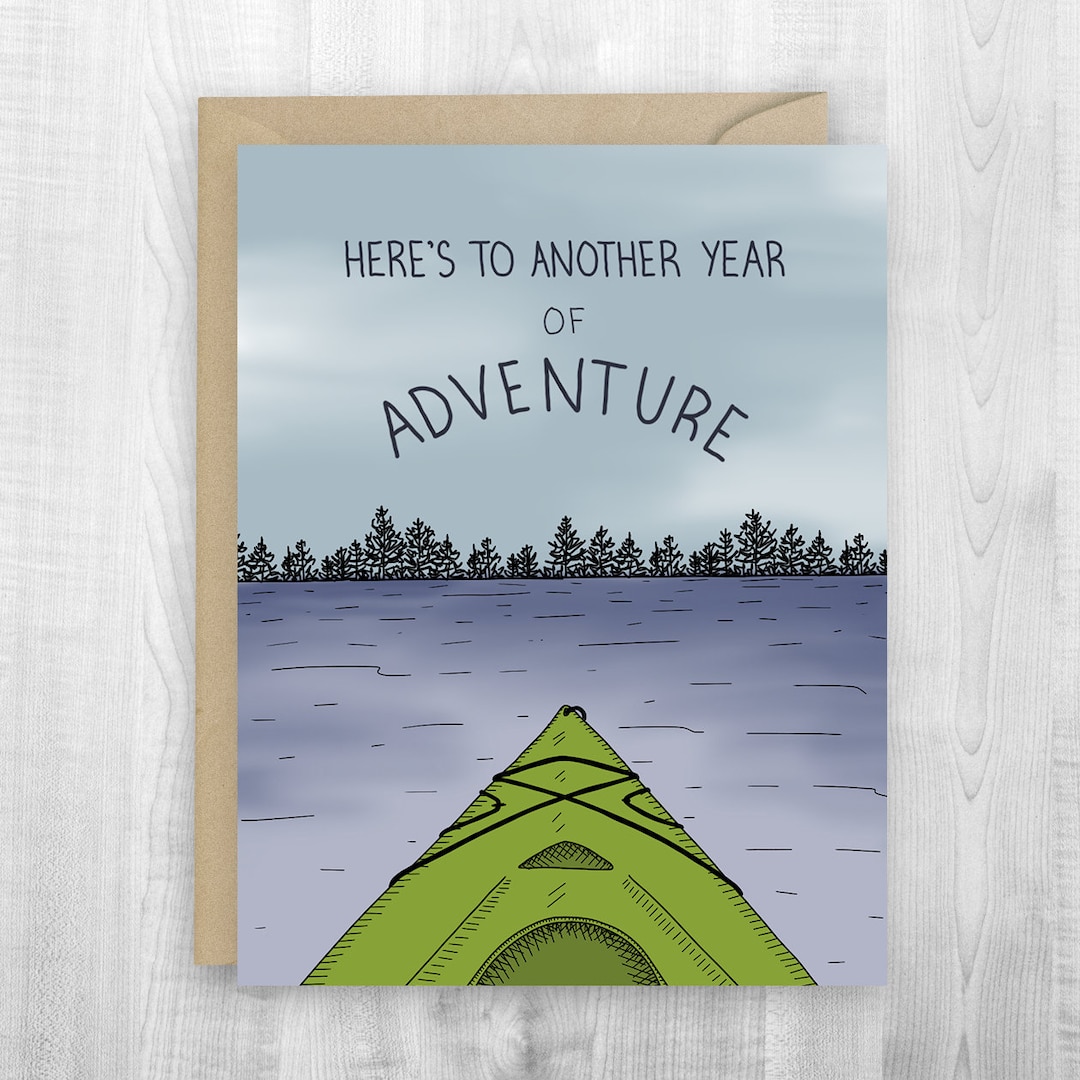 Kayak Year of Adventure Greeting Card, Birthday, Memories, Adventure ...