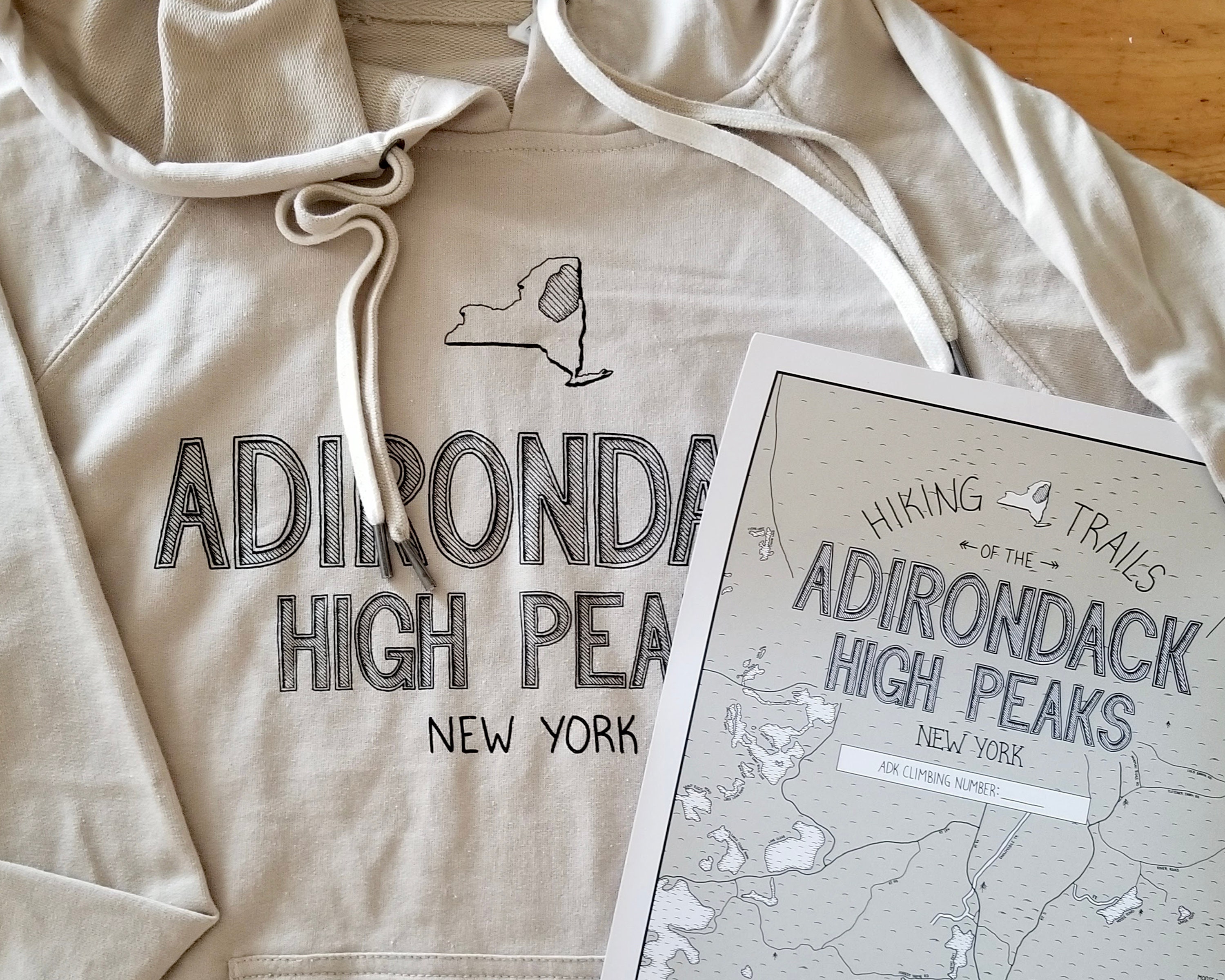 ADK Color Your Hike Adirondacks High Peaks Hiking Trails | Etsy