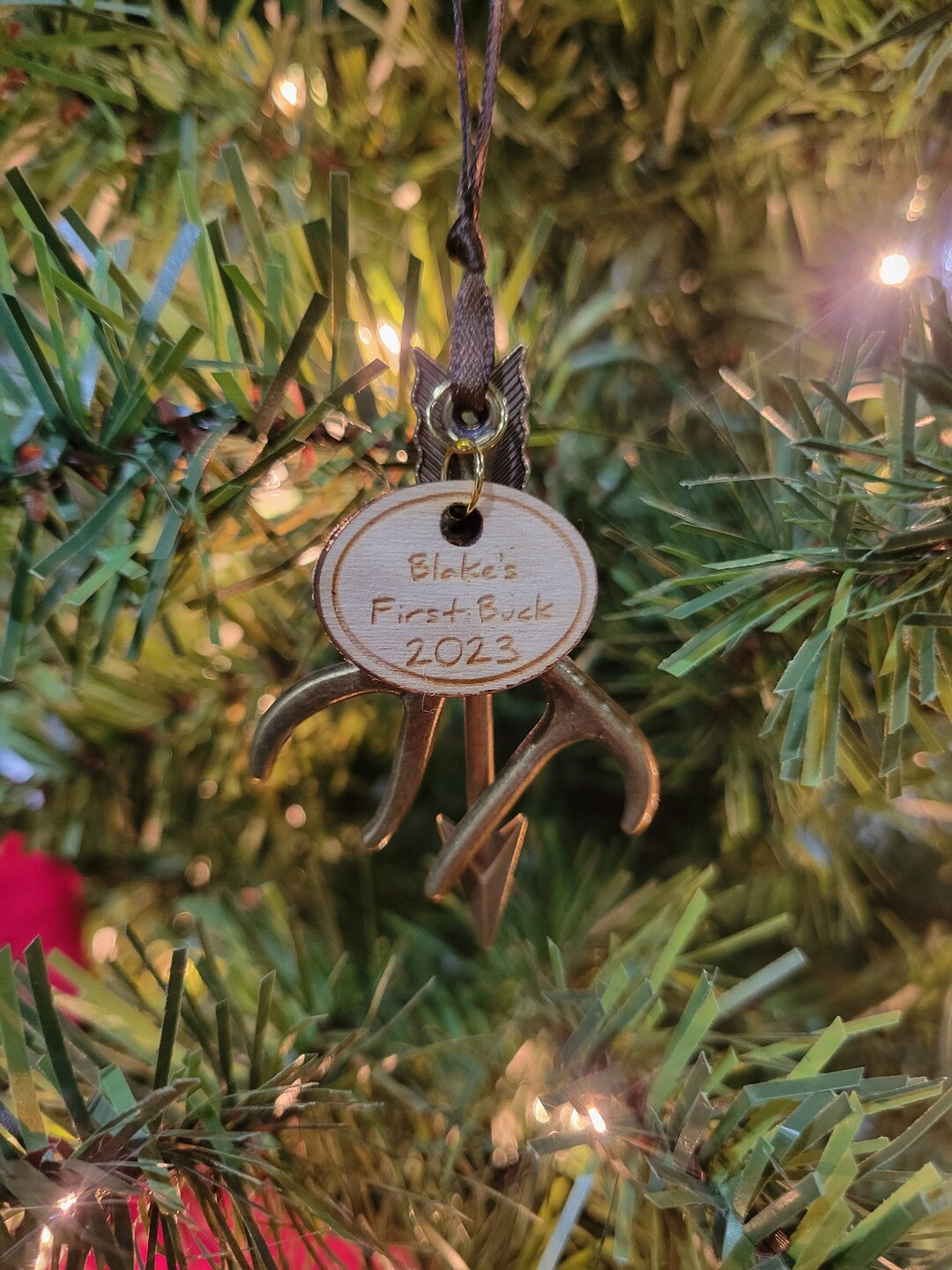 Custom Name First Buck Antler and Arrow Archery Deer Hunting Christmas ...