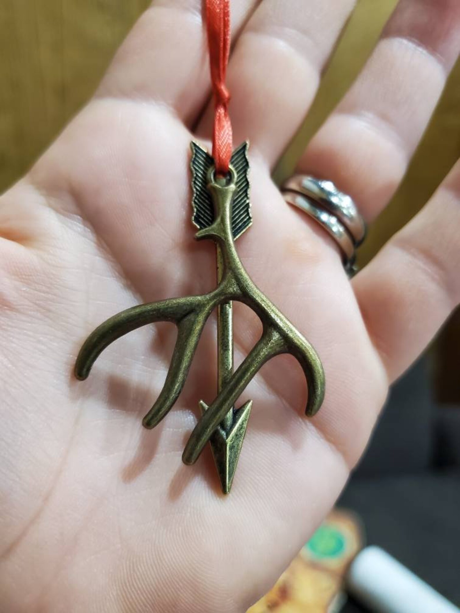 Antler and Arrow Christmas Tree Ornament | Hunting | Archery Ornament ...
