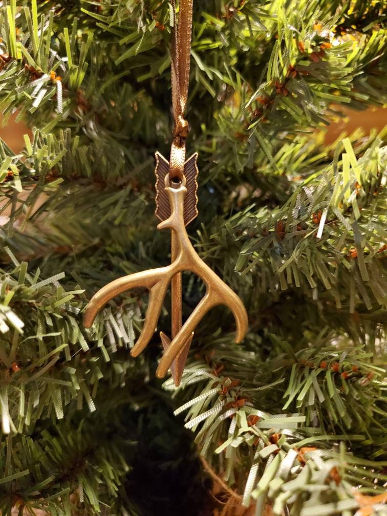 Antler and Arrow Christmas Tree Ornament Hunting Archery - Etsy
