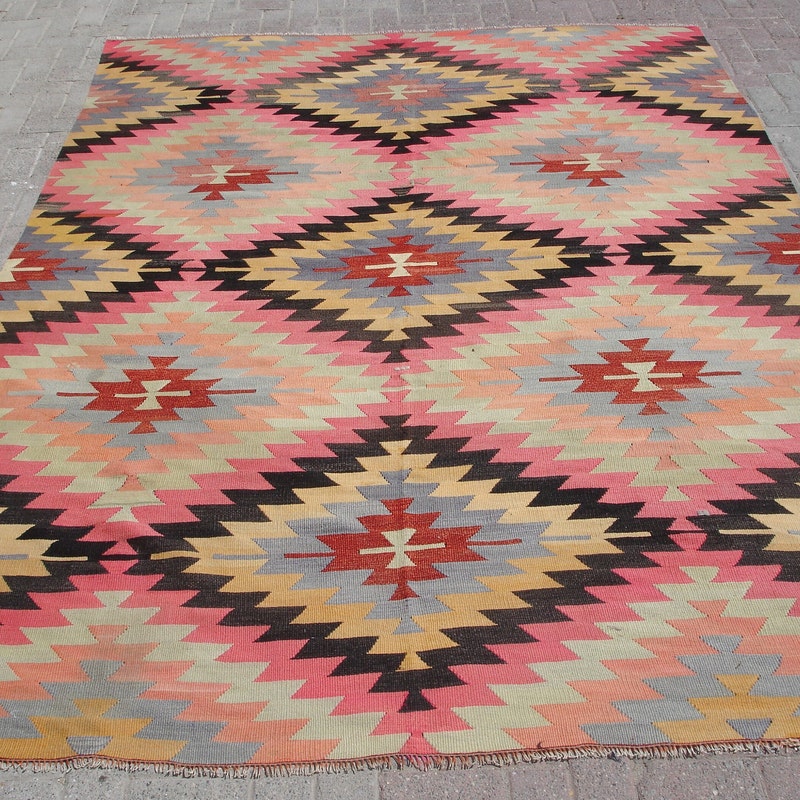 Bohemian Kilim Rug - Etsy