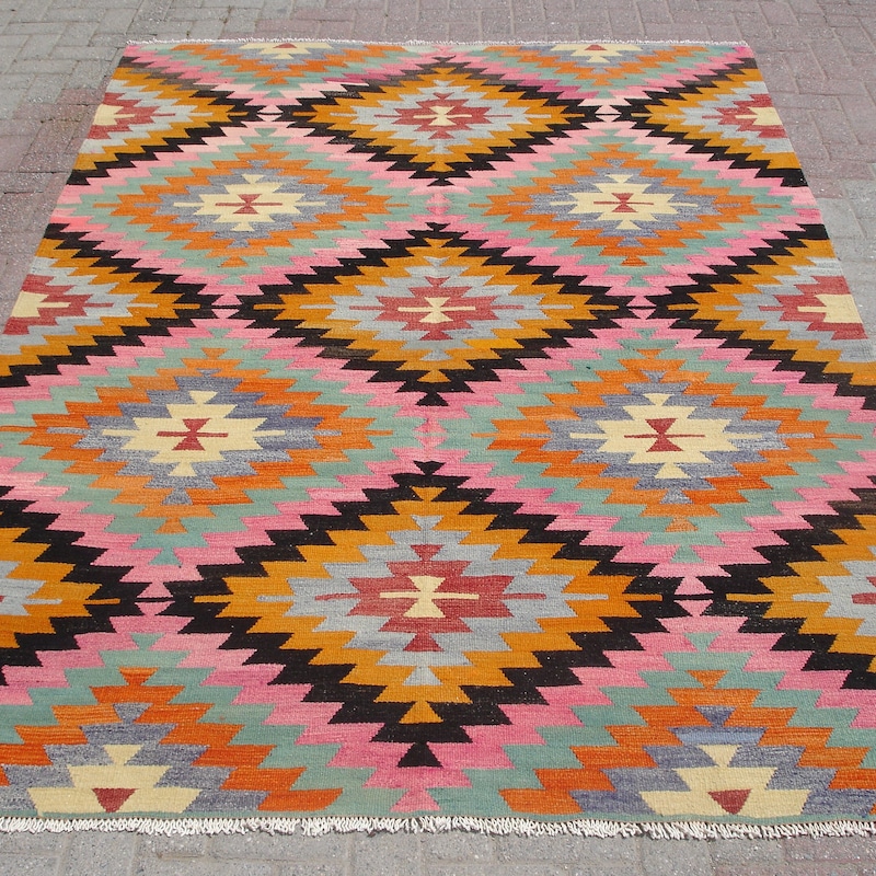 Kilim Rug 6x9 Diamond - Etsy