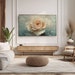 Frame TV Art - Rose in Cream | Abstract Floral Art, Floral Painting ...