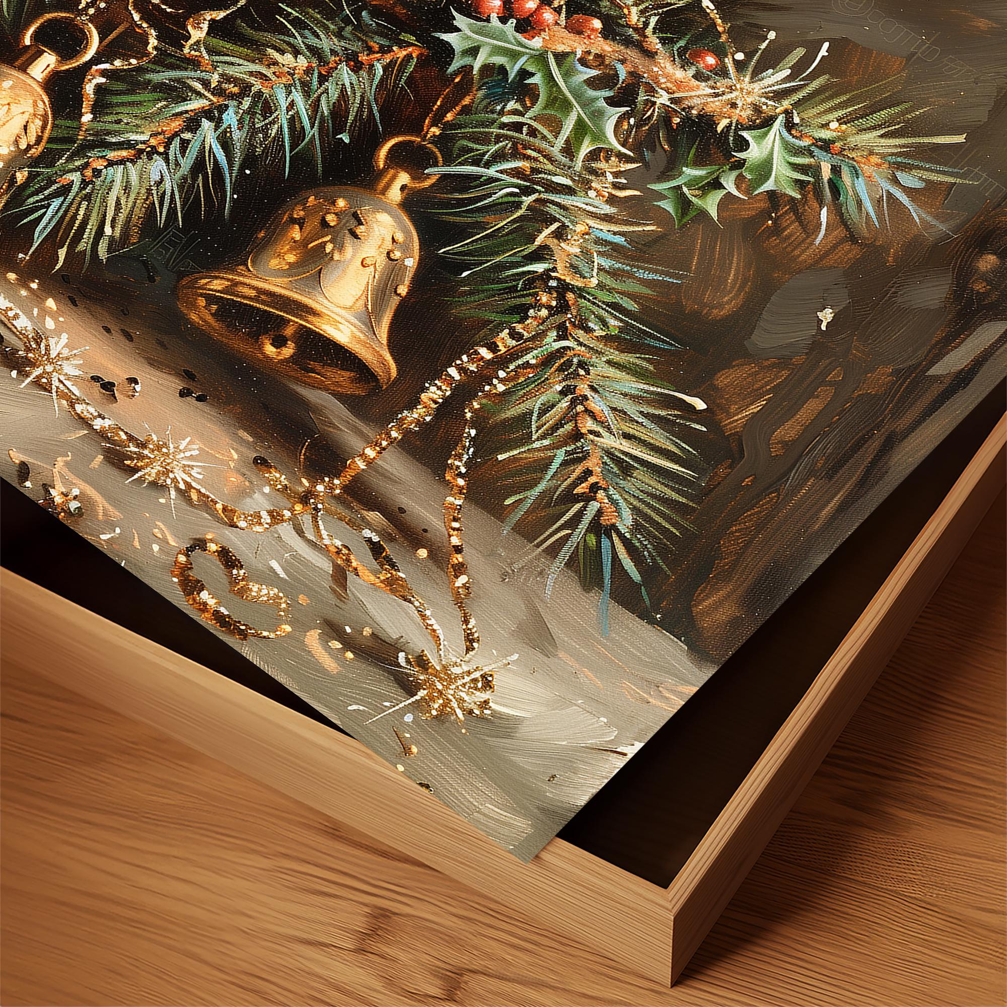 Printable - Bells and Holly Yuletide, Vintage Painting | Christmas ...