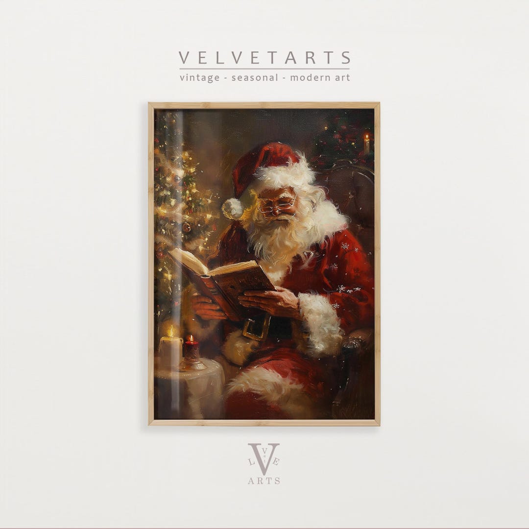 Printable - Christmas Eve Reading, Vintage Painting | Christmas Print ...