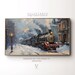 Frame TV Art - Steam Train in Snowy City | Christmas Decor, Winter ...