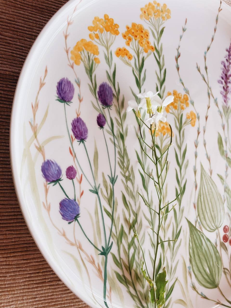 Botanical Ceramic Porcelain Dinnerware Plate With - Etsy