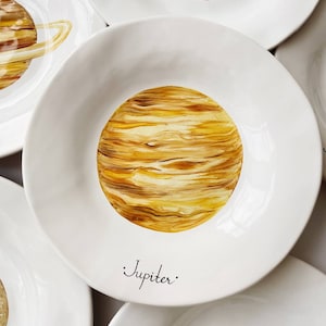 Solar System White Ceramics Dinner Plate With Planets. Celestial ...