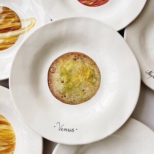 Solar System White Ceramics Dinner Plate With Planets. Celestial ...