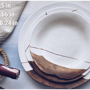 Celestial Blue Plates With Gold Heart Constellation, Custom Handmade ...