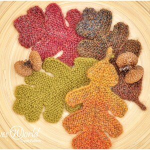 Knitting Pattern Oak Leaf Ornament Knitted Oak Leaves Pdf-pattern Knit ...