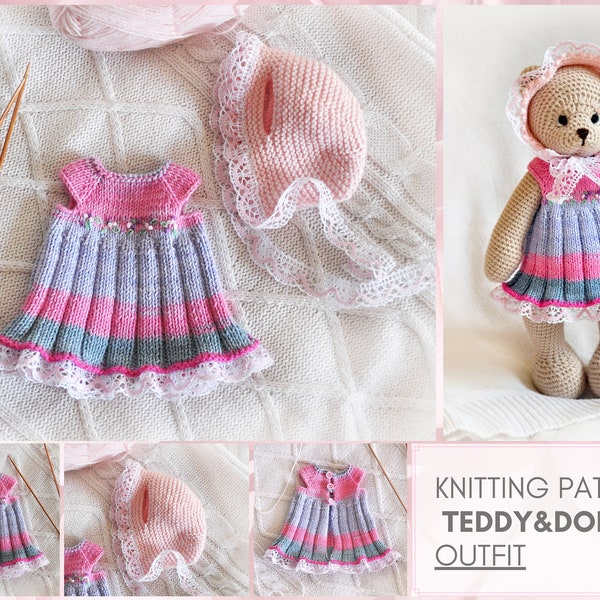 Teddy Bear Bonnet Knitting Pattern - Etsy