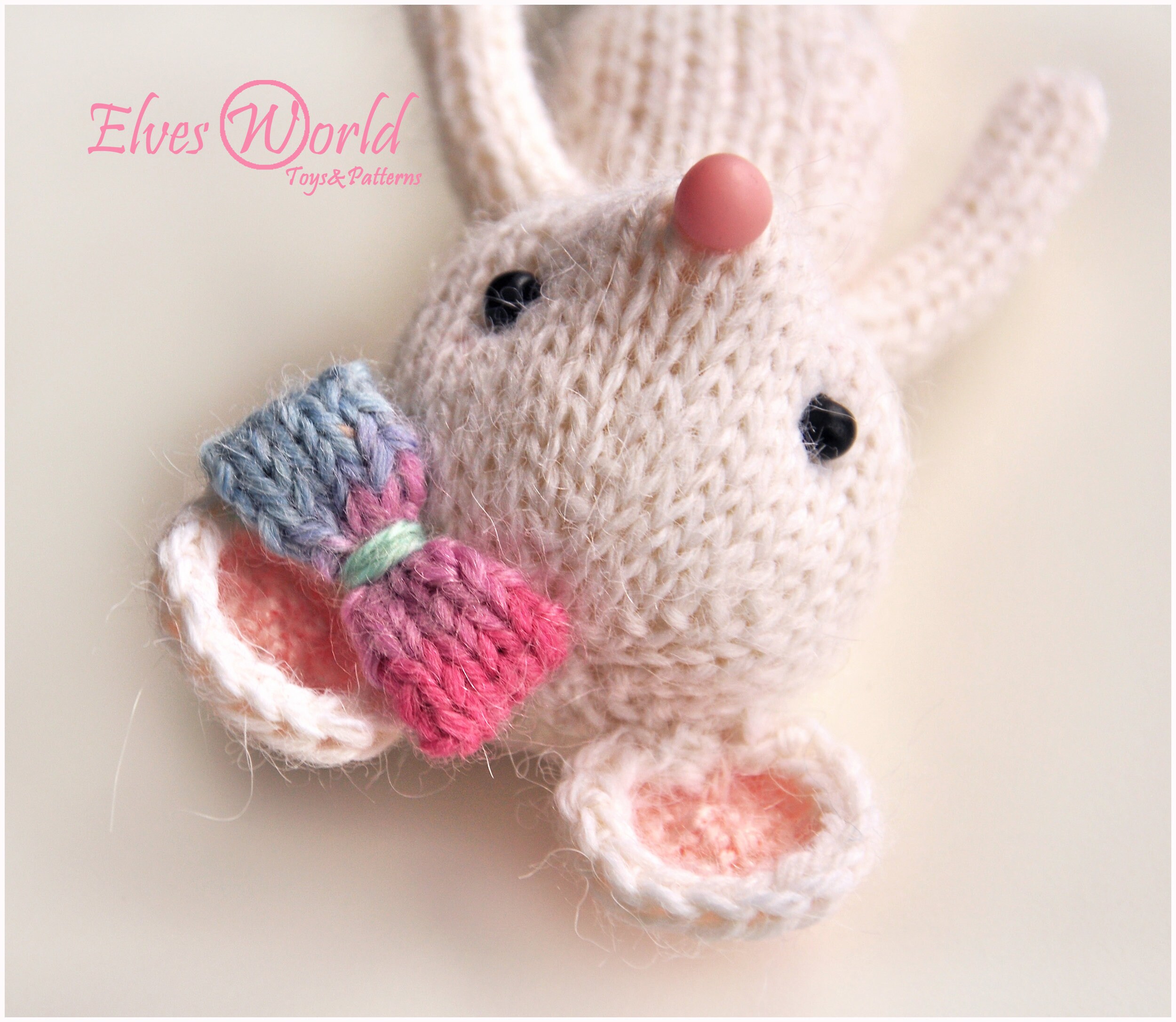 Knitting Patterns Mice Knitted Animal Pattern Valentine Knit | Etsy UK