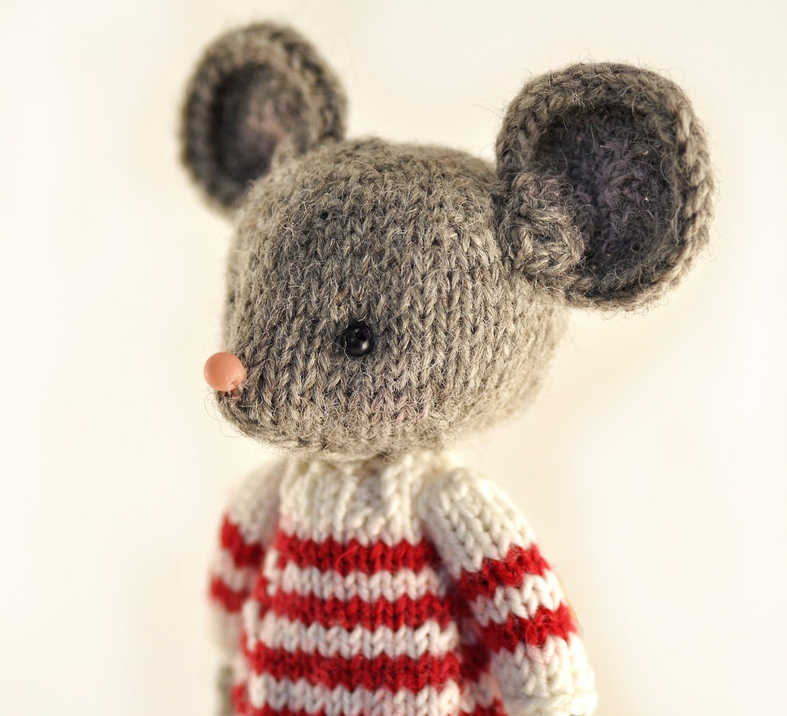 Toy Knitting Pattern-gray Mouse-knitted Toy - Etsy UK
