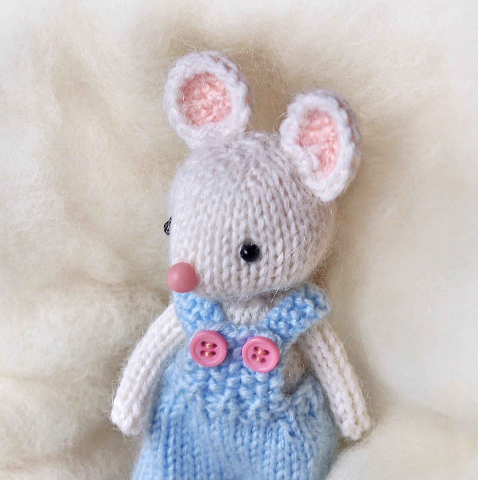 Toy Mouse Knitting Pattern PDF Knitted Animal Pattern Stuffed Toy ...