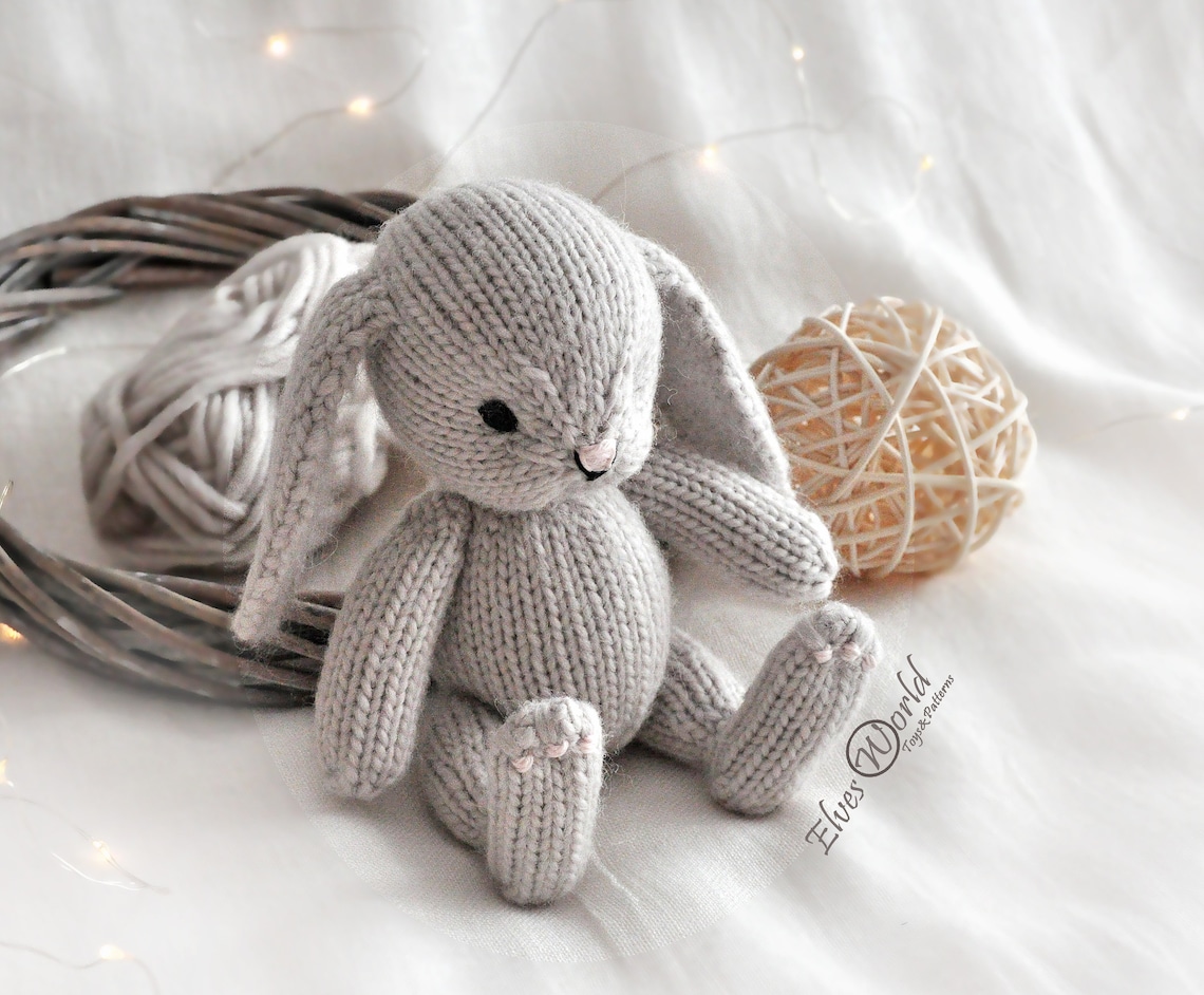 Bunny Knitting Pattern Knitted Animal Toy Amigurumi Baby - Etsy