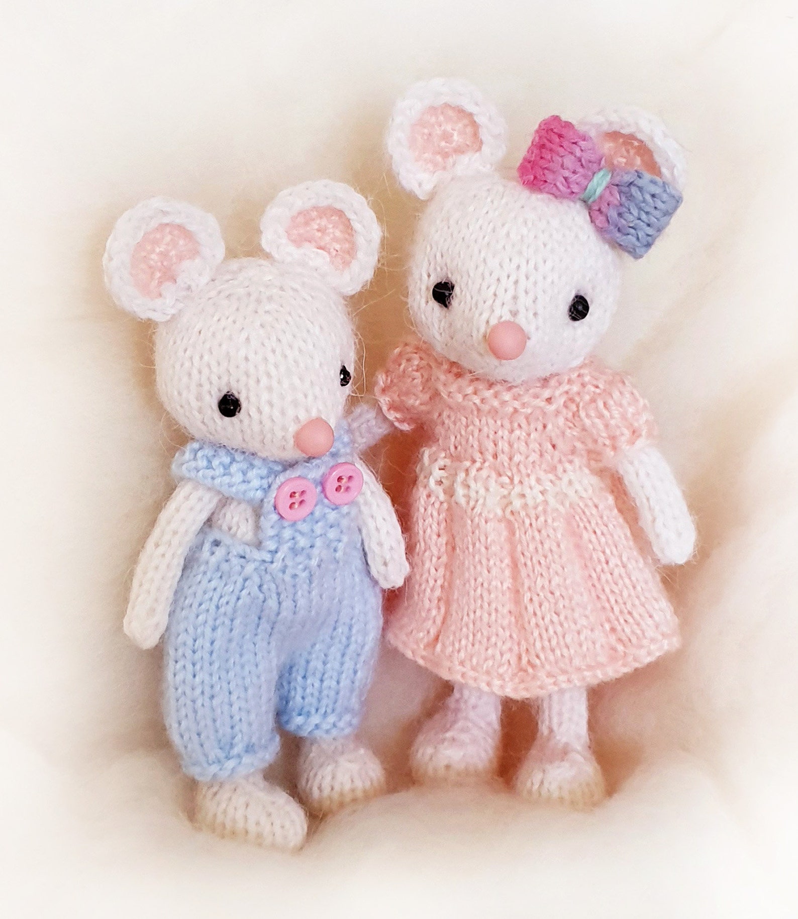 Knitting Patterns Mice Toy Mouse PDF Knitted Animal Valentine | Etsy