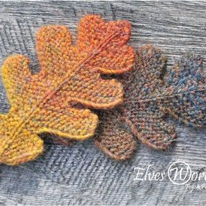 Knitting Pattern Oak Leaf Ornament Knitted Oak Leaves Pdf-pattern Knit ...
