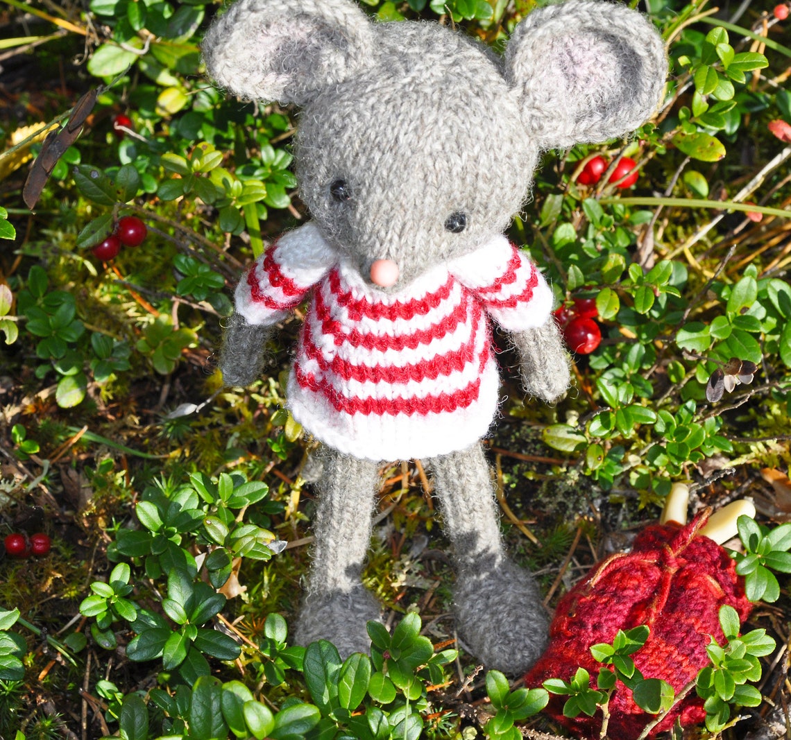 Toy Knitting Pattern-gray Mouse-knitted Toy Pattern-amigurumi ...