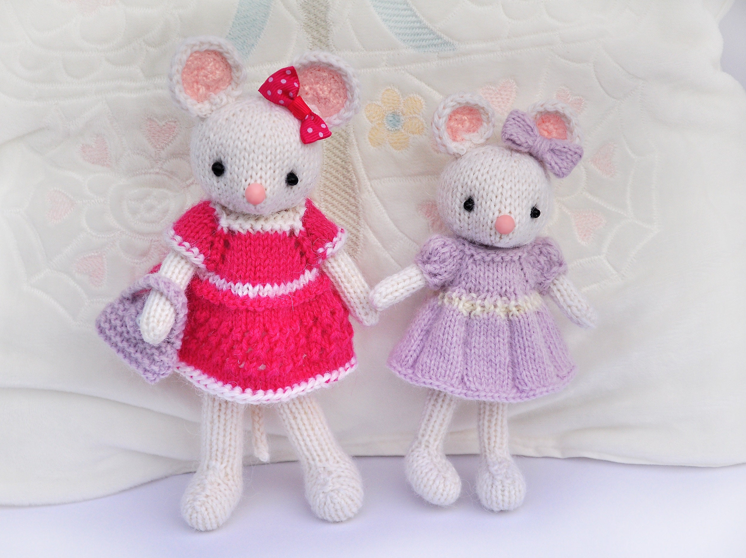 Family Mice Knitting Pattern Stuffed Knitted Doll Animal Toy - Etsy UK