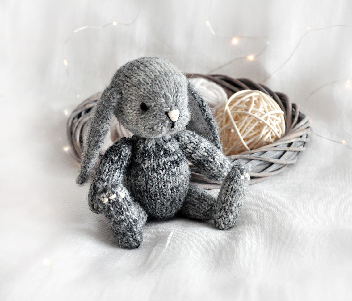 Bunny Knitting Pattern Knitted Animal Toy Amigurumi Baby - Etsy