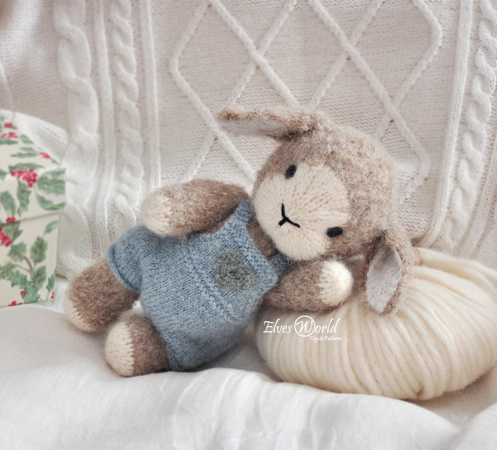 Knitting Pattern for Baby Lamb and Easter Toy Outfit: Striped Jacket ...