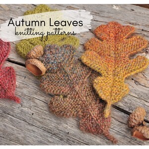Knitting Pattern for Autumn Decoration Knitted Leaves Garland Ebook - Etsy