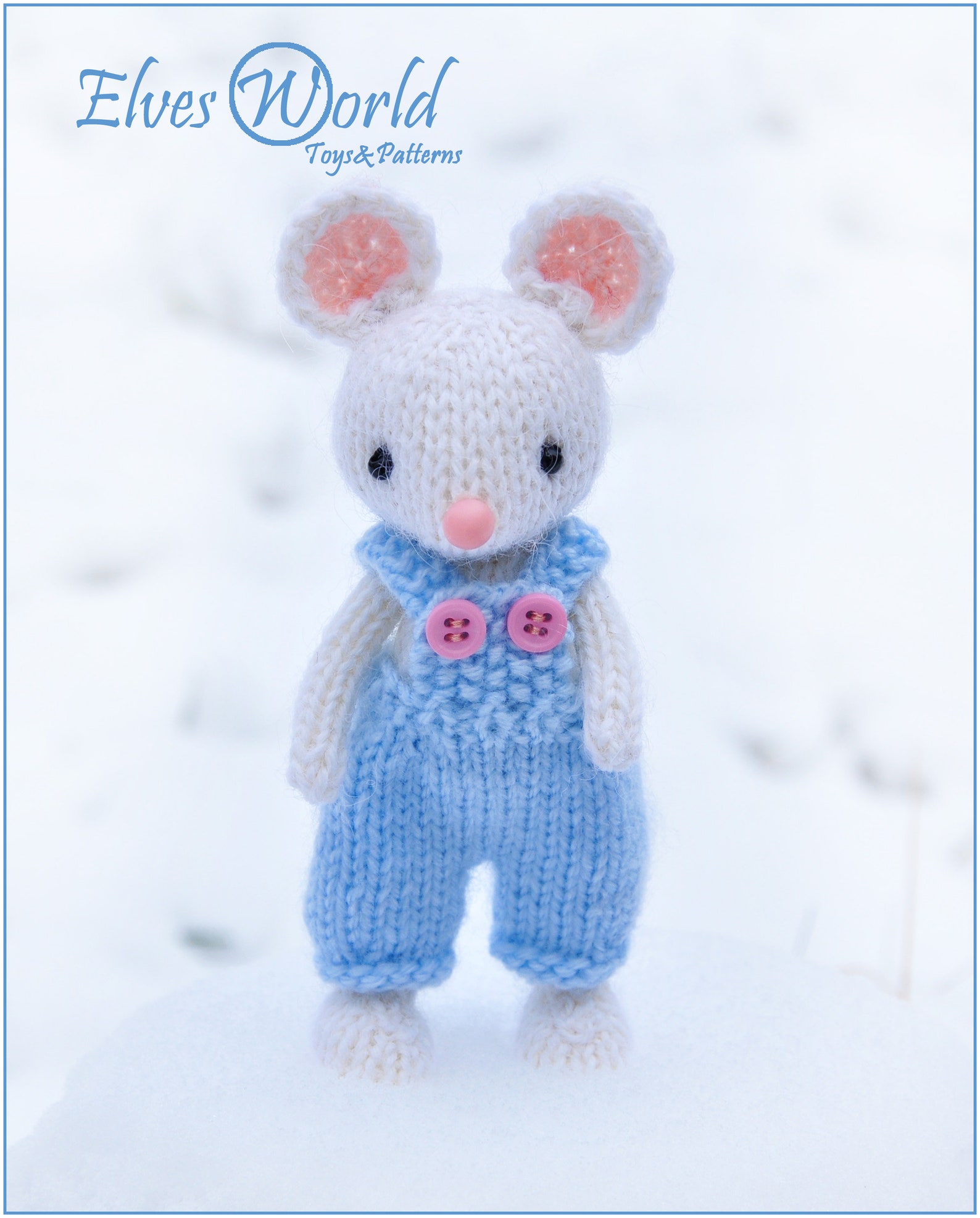 Toy Mouse Knitting Pattern PDF Knitted Animal Pattern Stuffed | Etsy UK