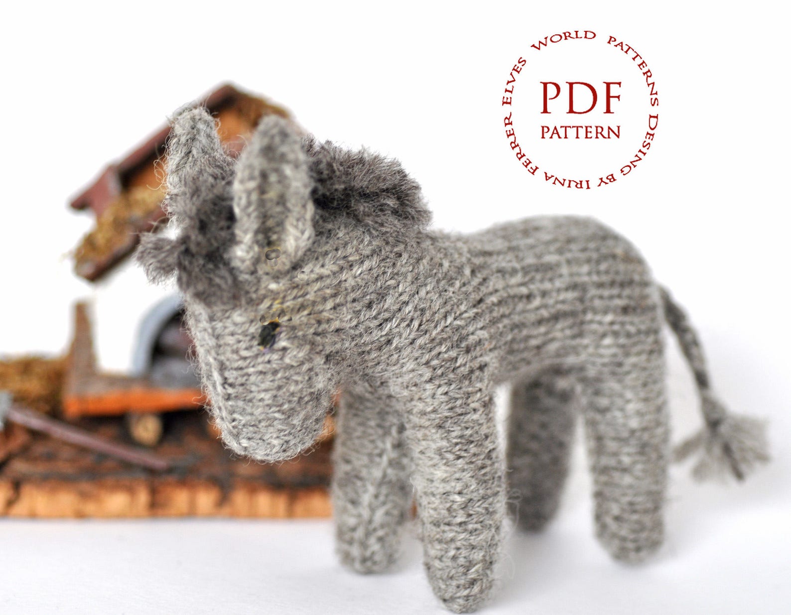 Knitting Pattern for Donkey Amigurumi, Knitted Christmas Nativity ...