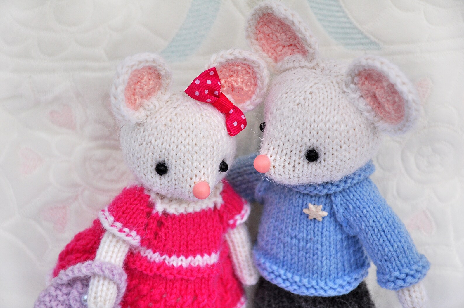 Knitting Patterns Toy Mice Family Knitted Animal Pattern Knit | Etsy