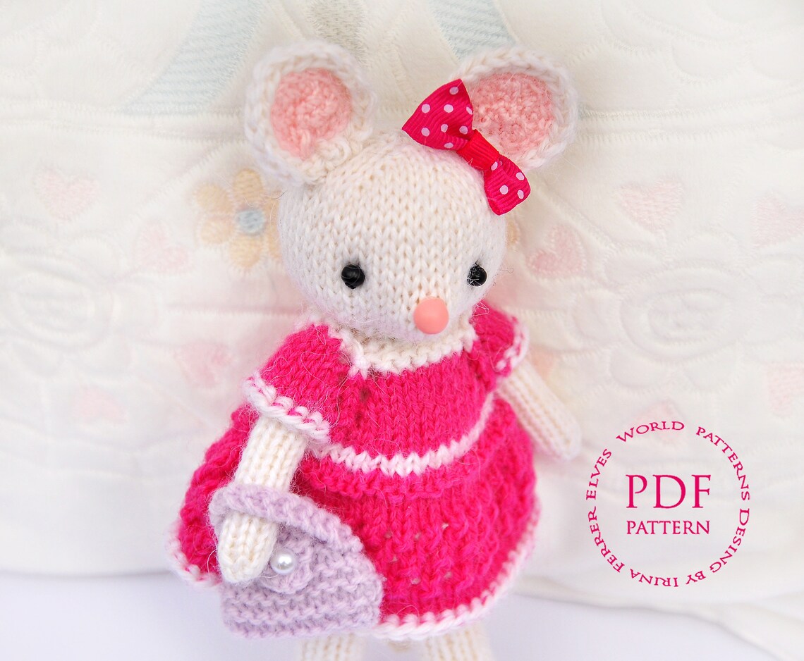 Knitting Patterns Toy Mice Family Knitted Animal Pattern Knit | Etsy