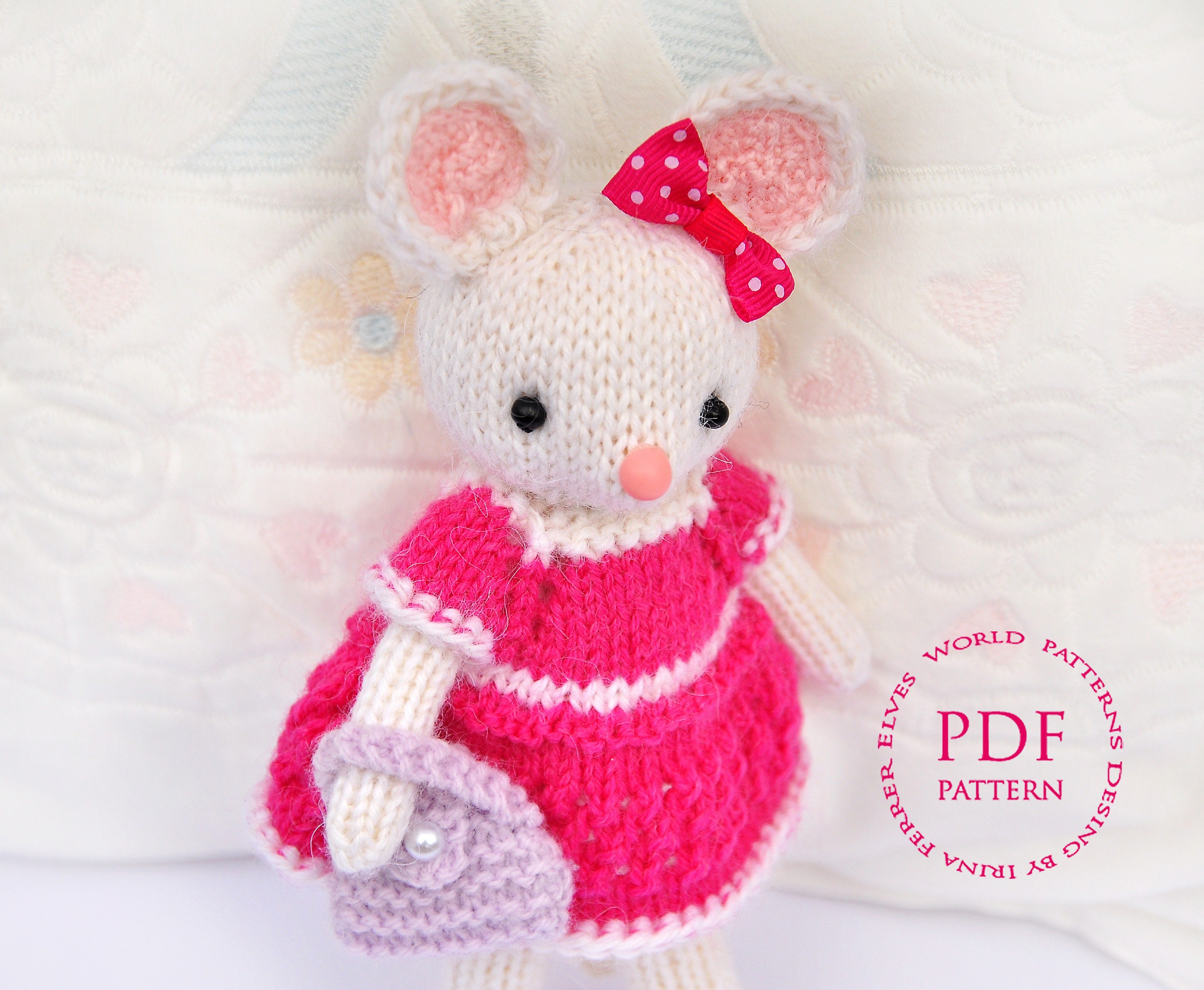 Knitting Patterns Toy Mice Family Knitted Animal Pattern Knit | Etsy