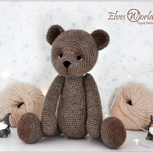Crochet PATTERN Teddy Bear Toy, Teddy Dungarees Knitting Pattern, Two ...
