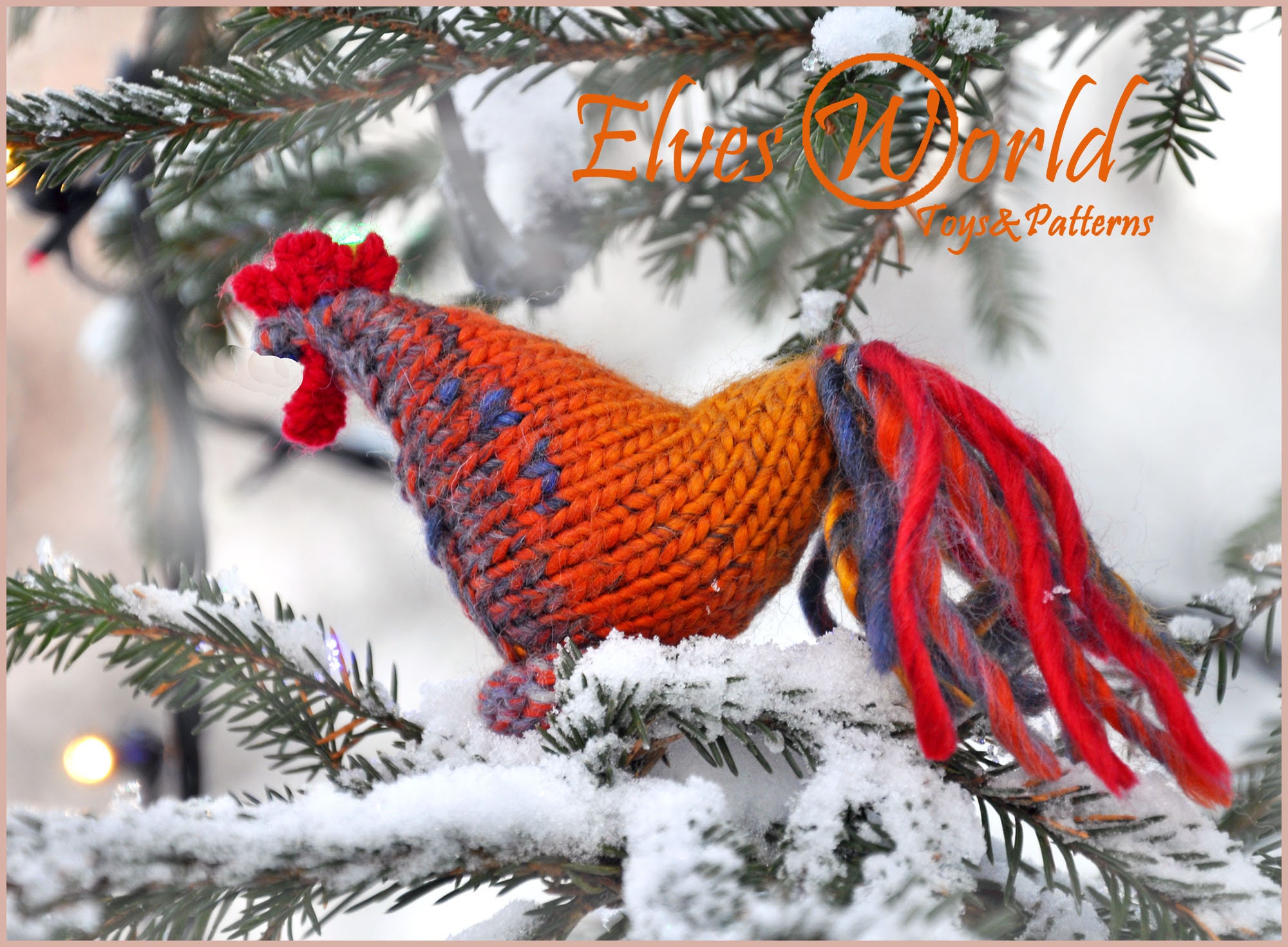 Knitting Pattern for Rooster Toy. Knitted Easter Decorations. - Etsy
