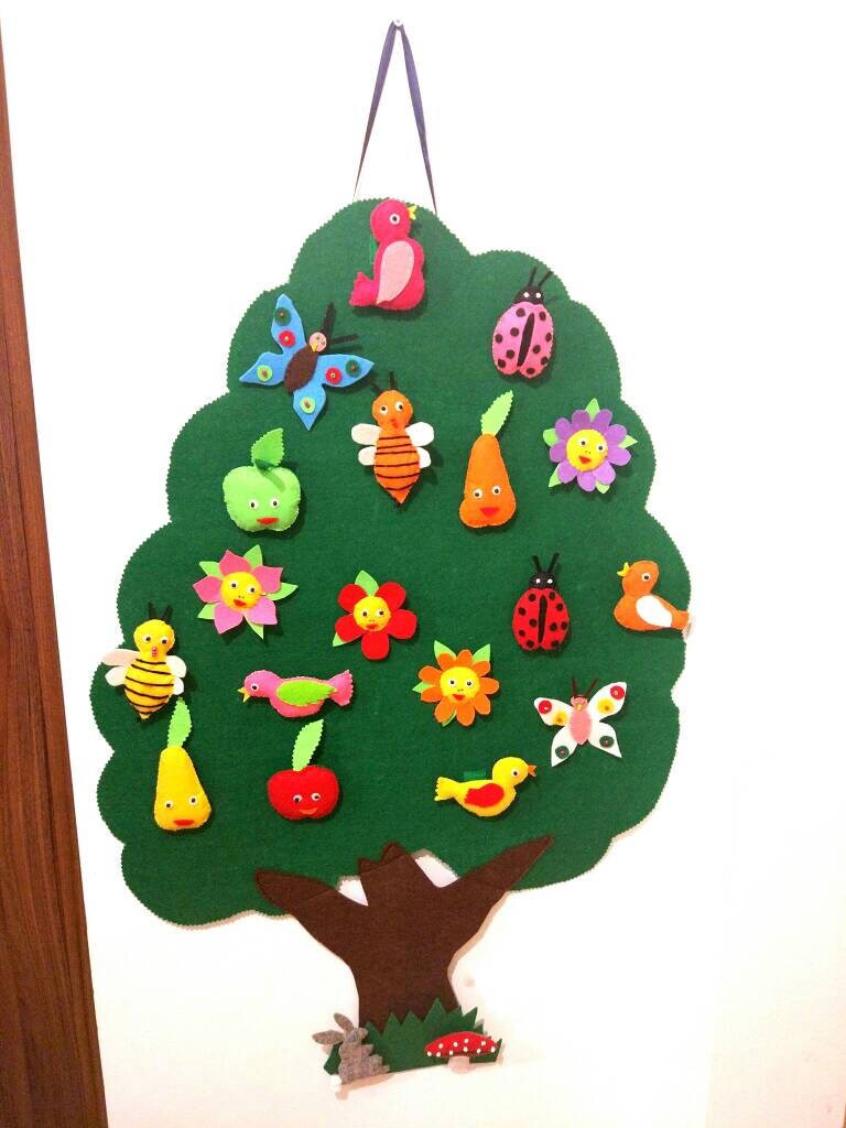 Big Felt Tree Kids Toy Tree With Felt Ornaments Toy Tree for - Etsy