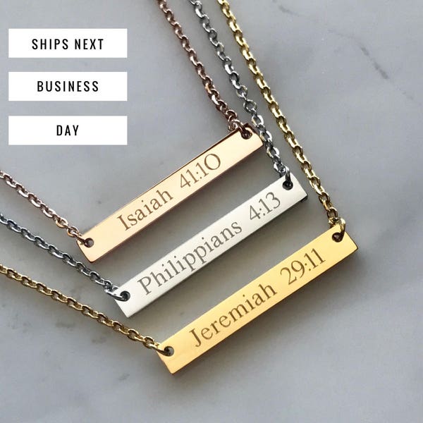 Scripture Necklace - Etsy