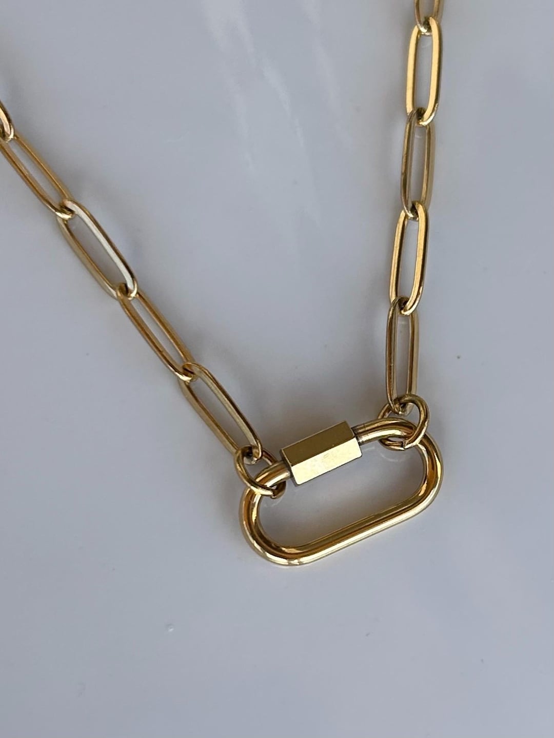 Gold Charm Holder Necklace Build Your Own Charm Keeper Necklace ...