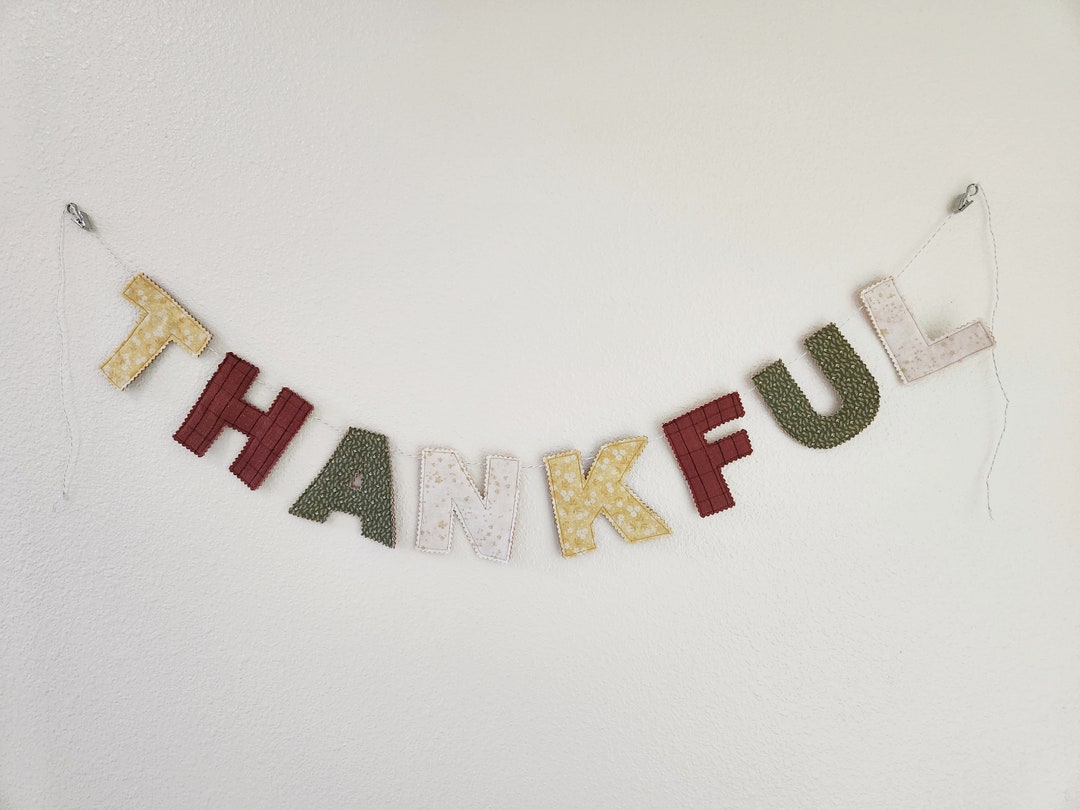 Thankful Banner Thanksgiving Letter Banner Fall Hanging Decor - Etsy