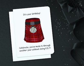 Scottish Birthday Card Kilt WWBD55 - Etsy