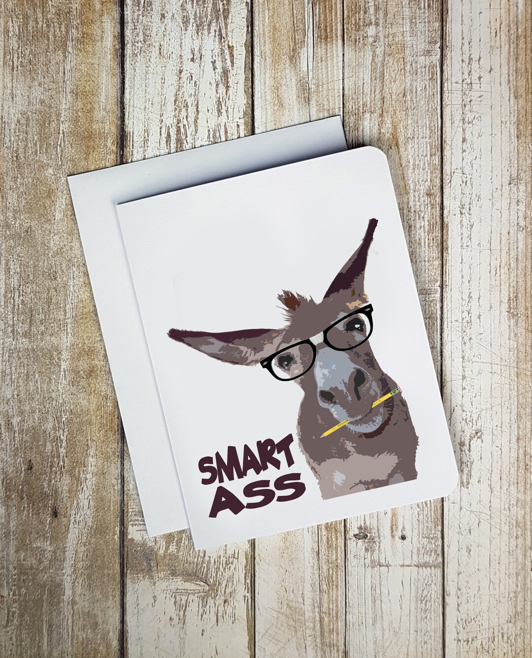 Smart Ass Card Funny Card Donkey Card Ass Card Sweary - Etsy