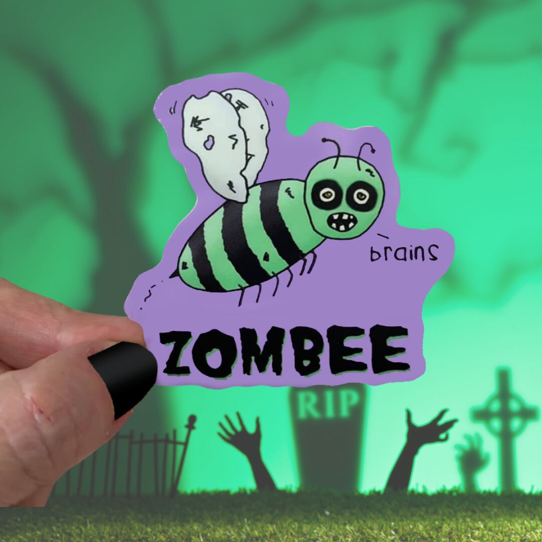 Zombee Vinyl Sticker - Funny Stickers - Stickers - Bee Stickers ...